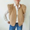 Fawn colored gilet - Kiro by Kim