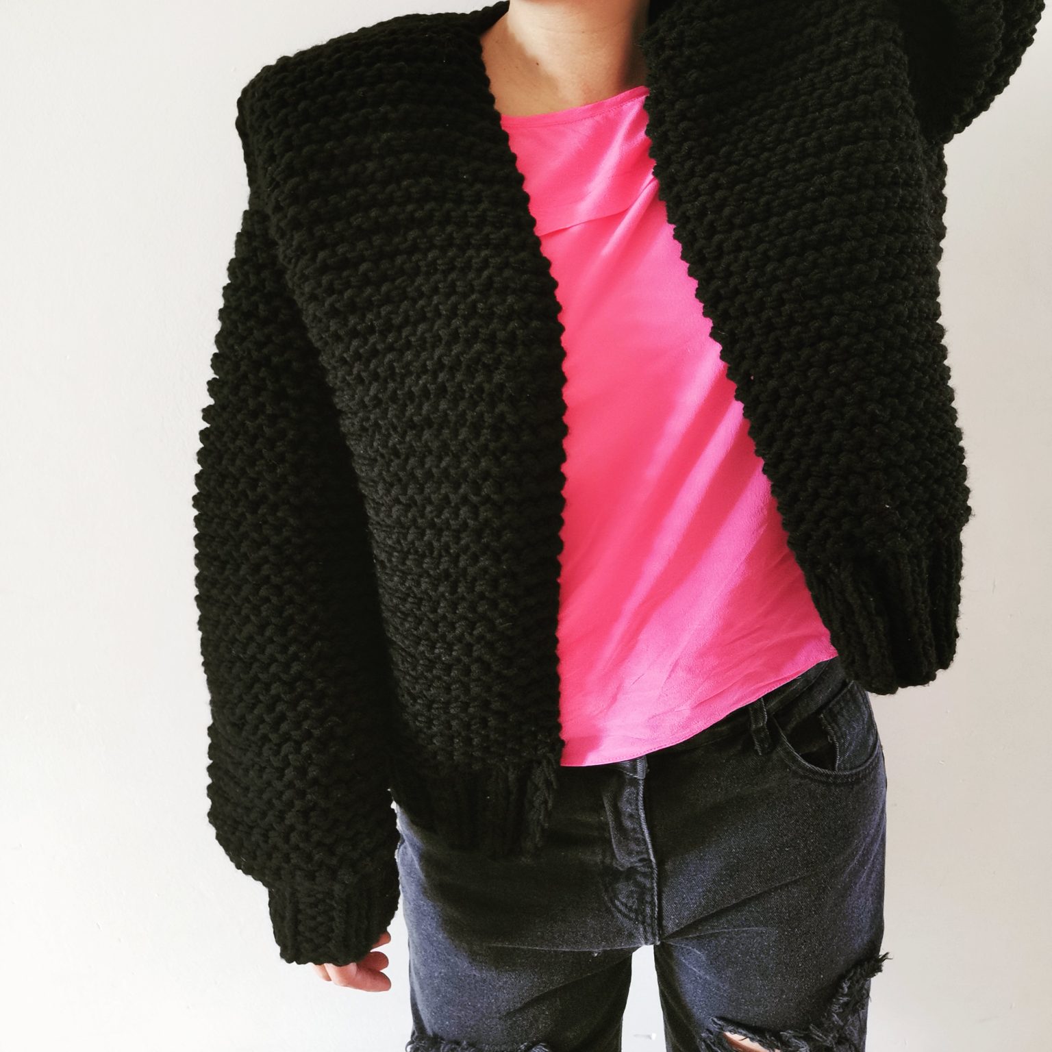 Our stylish black balloon sleeved vest - Kiro by Kim Rotterdam